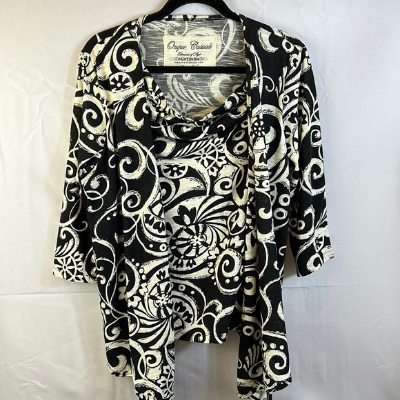 Onque Casuals | Tops | Onque Casuals One Piece Top Black And White ...